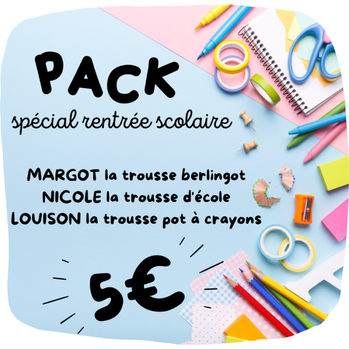 pack couture spécial rentrée scolaire - Lilaxel
